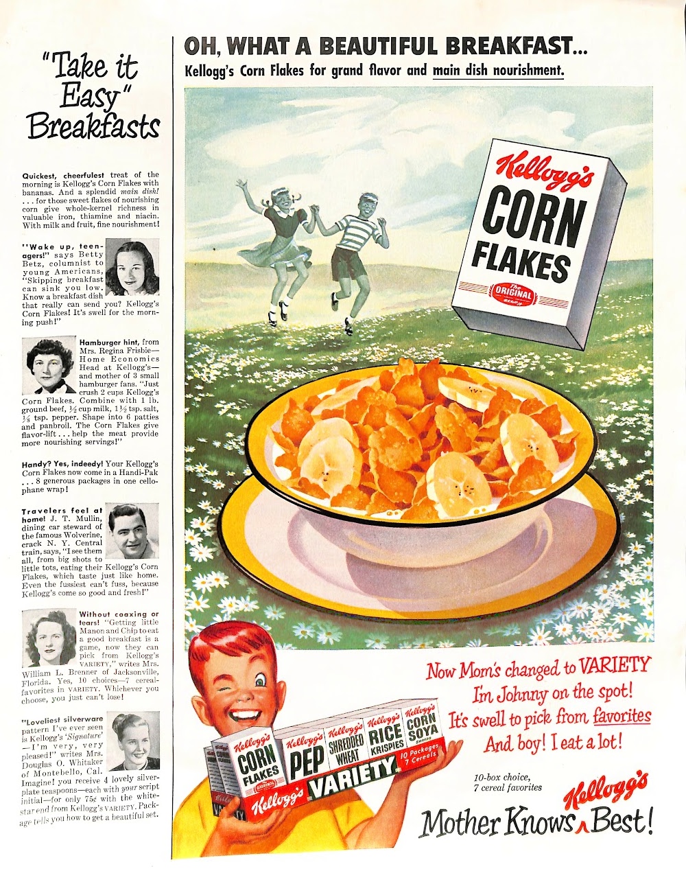 Nostalgic Kellogg’s Corn Flakes Ad from 1950 – Mid-Century Page