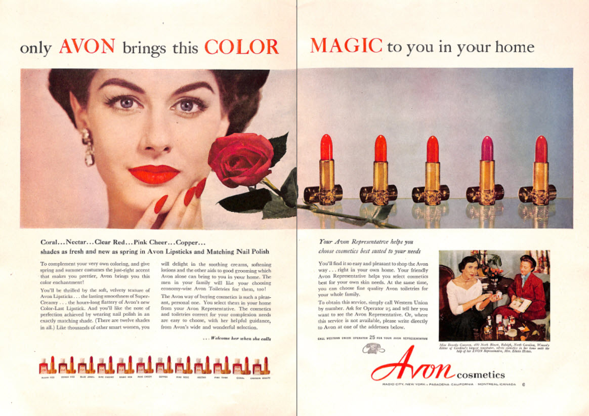 1953 – Avon Cosmetics – Mid-Century Page
