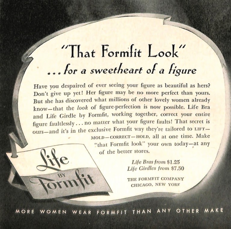 1949 – Formfit Bras and Girdles – Mid-Century Page