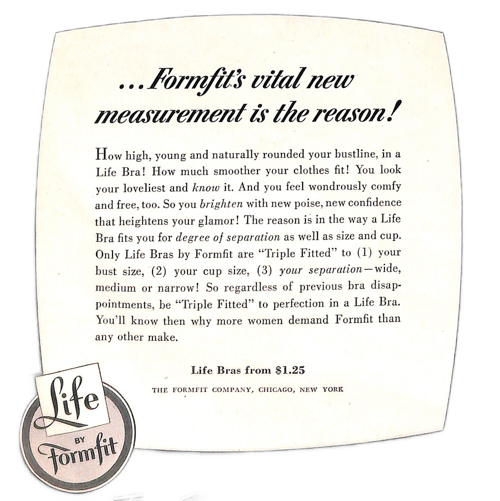 Formfit Bra Ads from the 1950’s – Mid-Century Page
