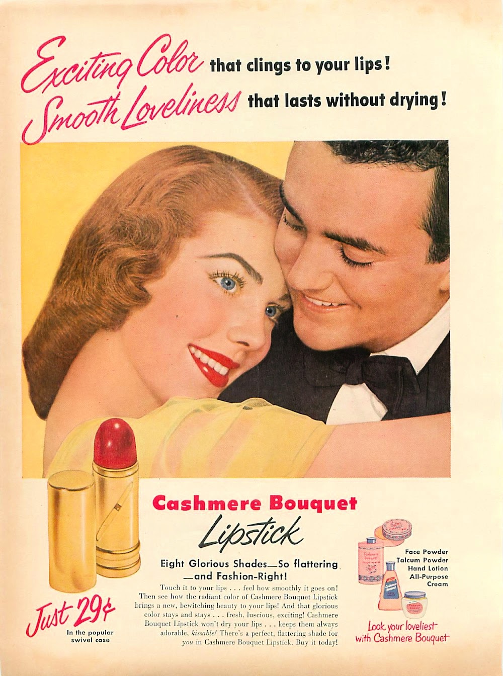 Vintage Advertising: Cashmere Bouquet Soap Illustrations – Mid-Century Page