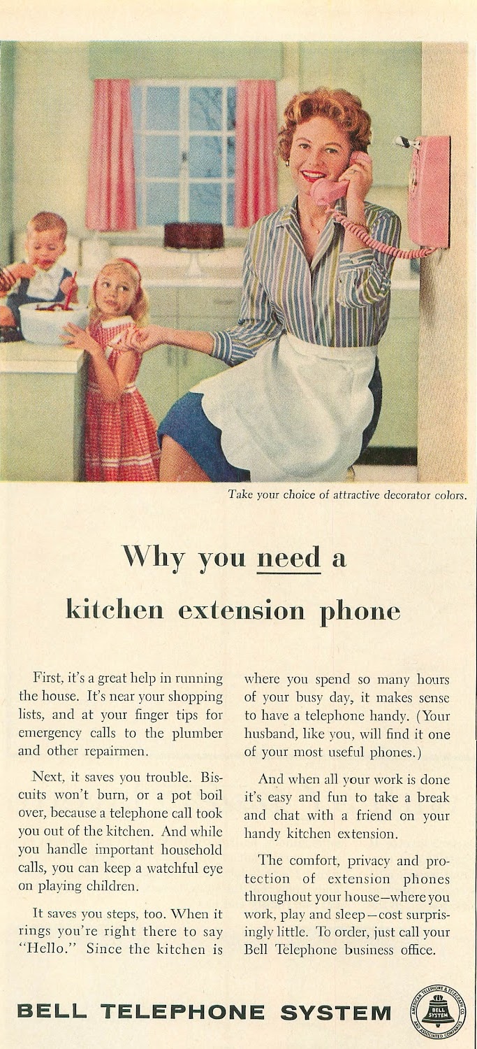 7 Bell-Telephone Rotary Phone ads from 1950s and 1960s – Mid-Century Page