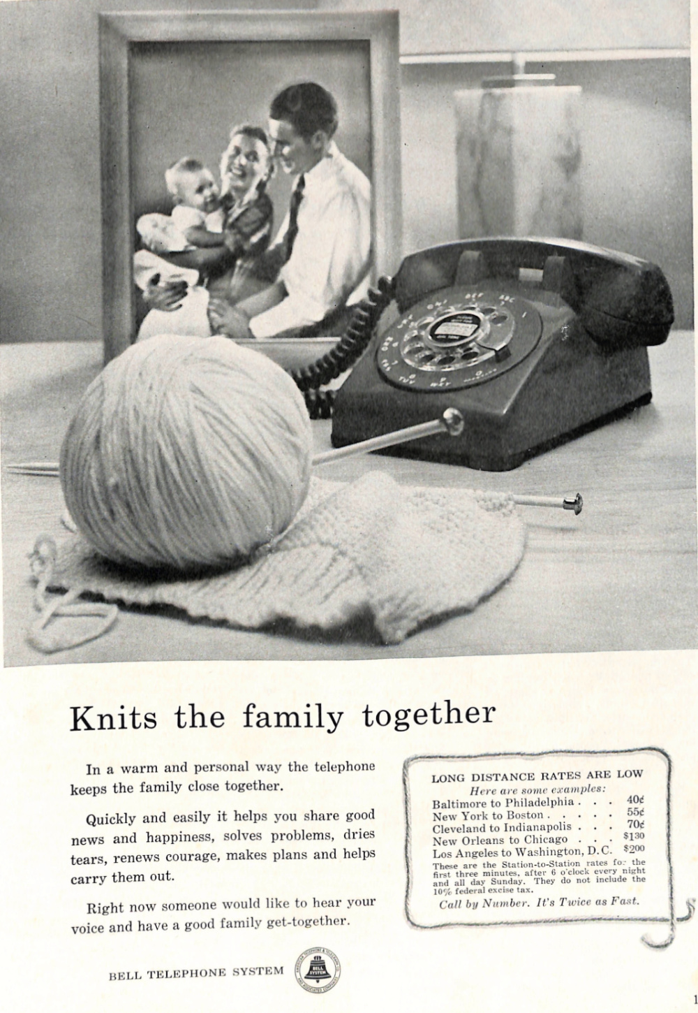 7 Bell-Telephone Rotary Phone ads from 1950s and 1960s – Mid-Century Page