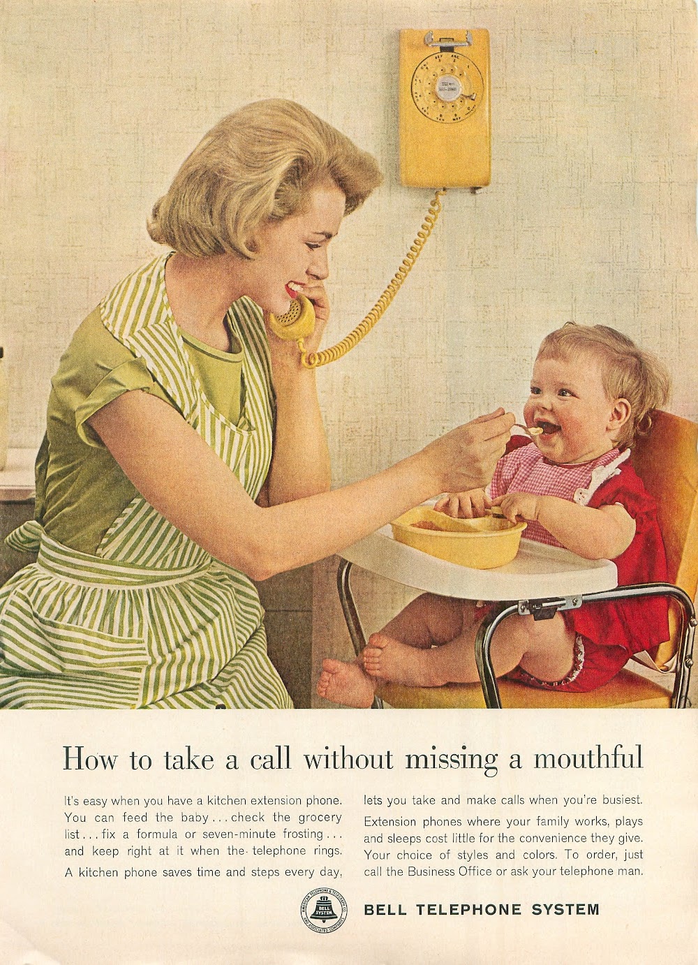 7 Bell-Telephone Rotary Phone ads from 1950s and 1960s – Mid-Century Page