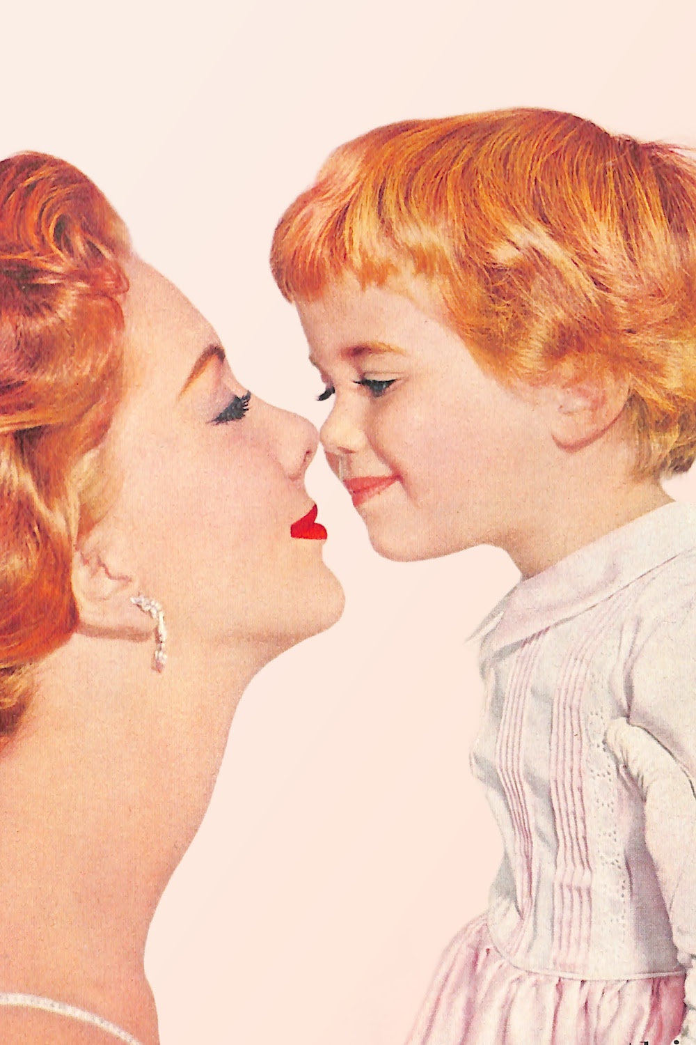Nostalgic Mother-Daughter Nose Kiss for Max Factor – Mid-Century Page